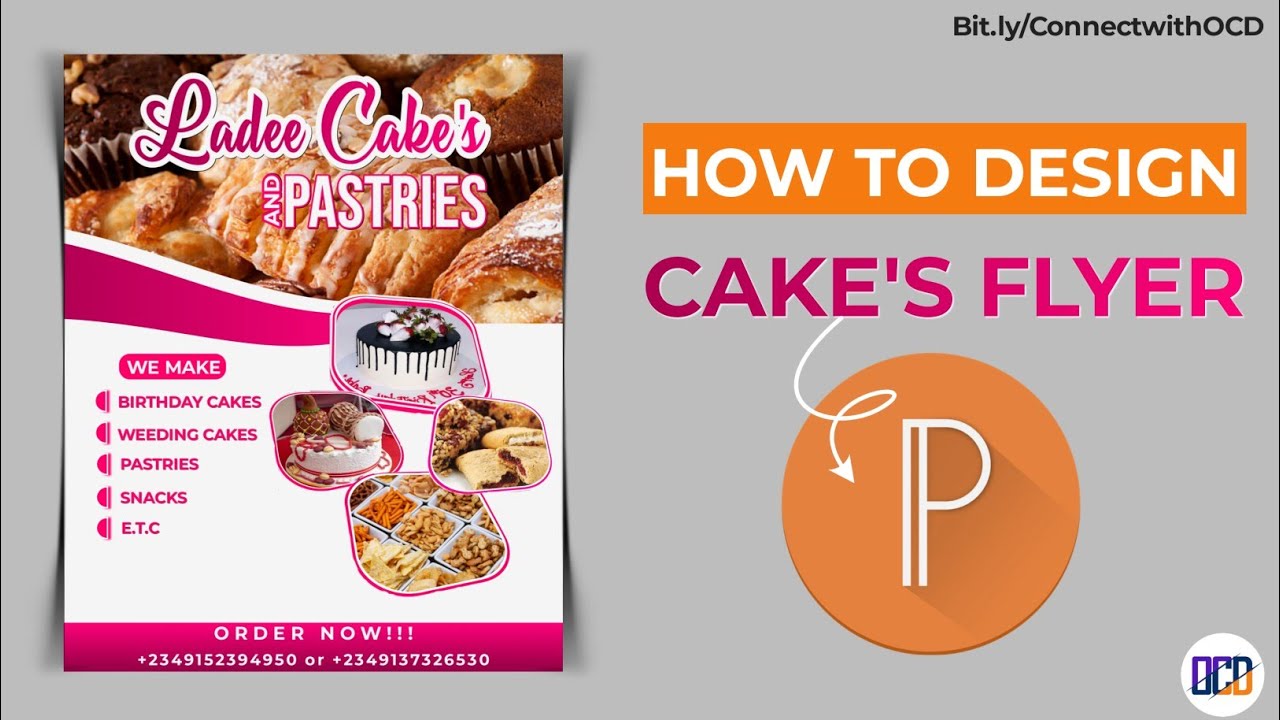 HOW TO DESIGN CAKE'S FLYER ON PIXELLAB - YouTube