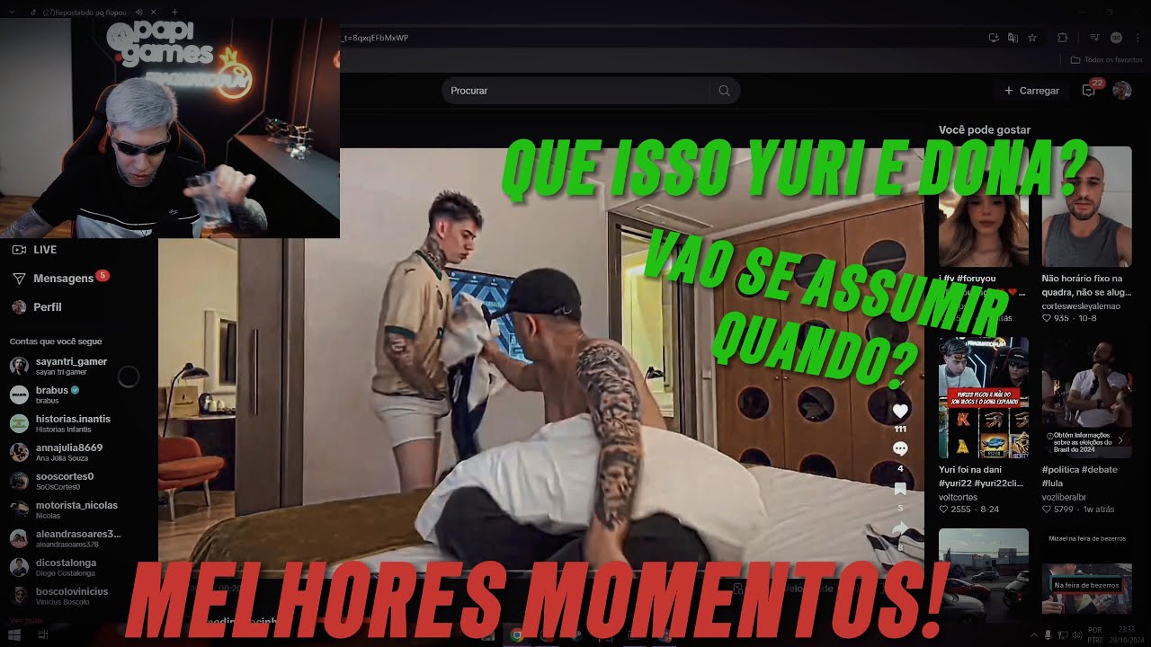 YURI22 MELHORES MOMENTOS REACTS! 🤟 - YouTube