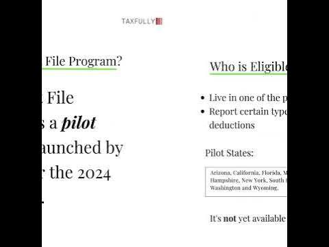 How IRS direct file program can help you? - YouTube