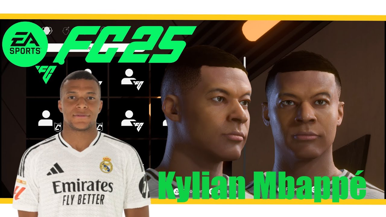EA FC 25 - Create Kylian Mbappé Pro Clubs (Face Creation) - YouTube