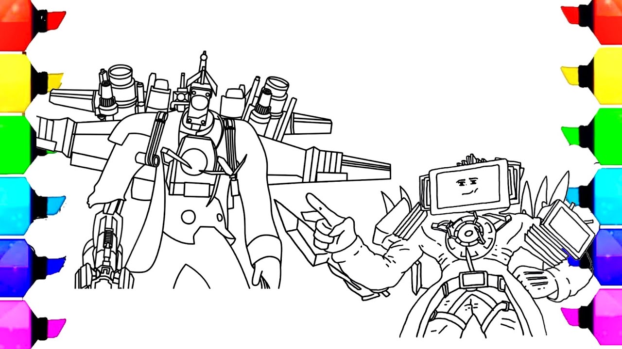 Skibidi Toilet New Coloring Pages | How to color Titan TV MAN and Titan ...