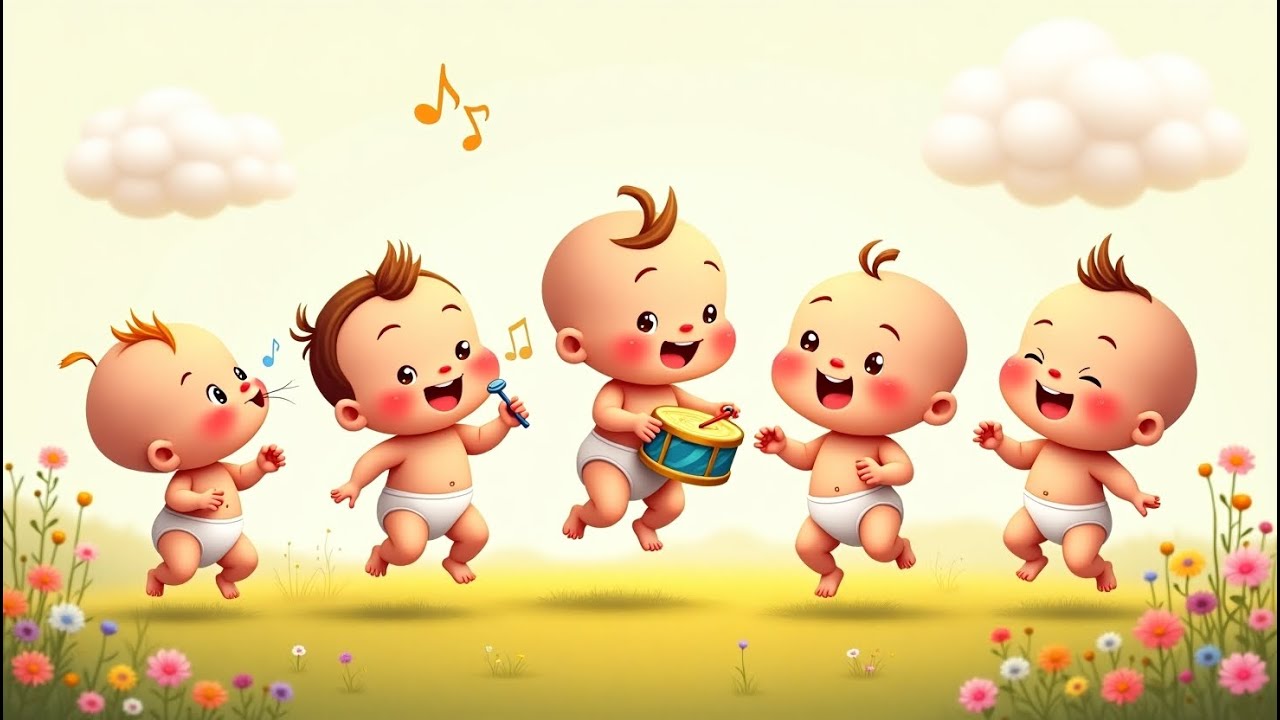 Cute Animated Babies 🤩 Bouncing & Playing! 🎶 Fun Kids Song | Baby ...