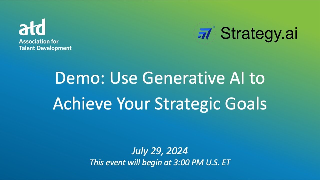 Demo Day: Strategy ai: Use Generative AI to Achieve Your Strategic ...