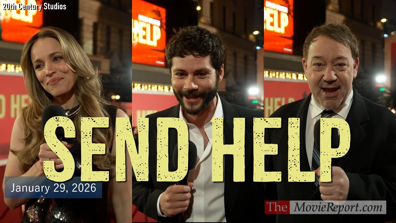 SEND HELP movie UK premiere Rachel McAdams, Dylan O'Brien, Sam Raimi ...