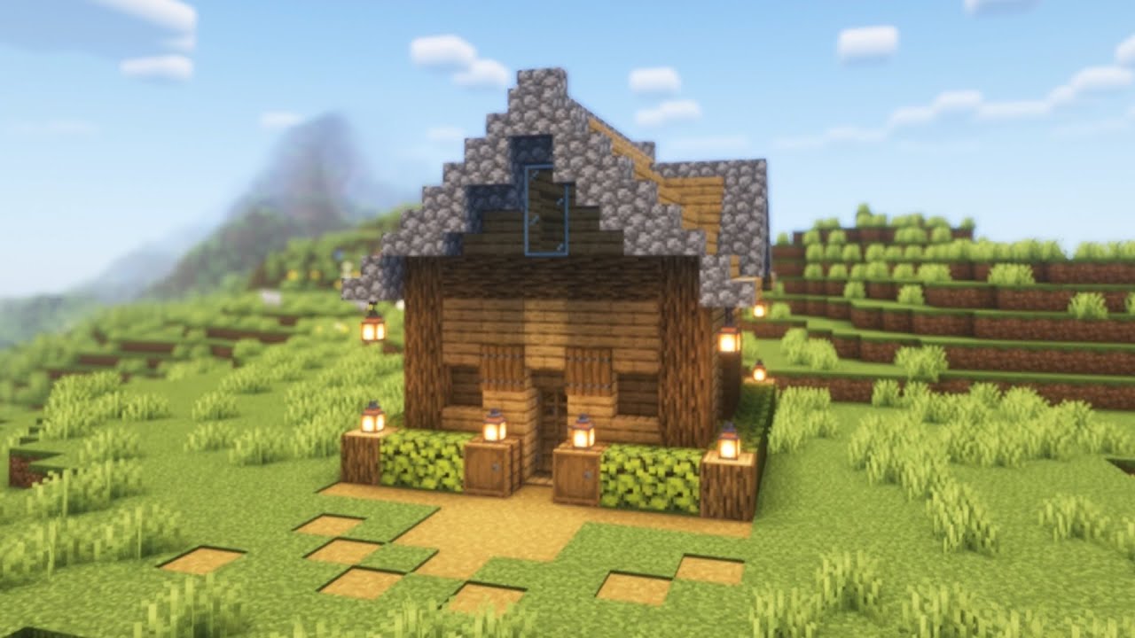 Minecraft : How To Build Starter Survival House For Beginner Early Game ...