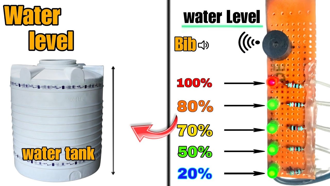 water level for homemade।। water Level indicator।। কোন আইসি ট্রানজিস্টর ...