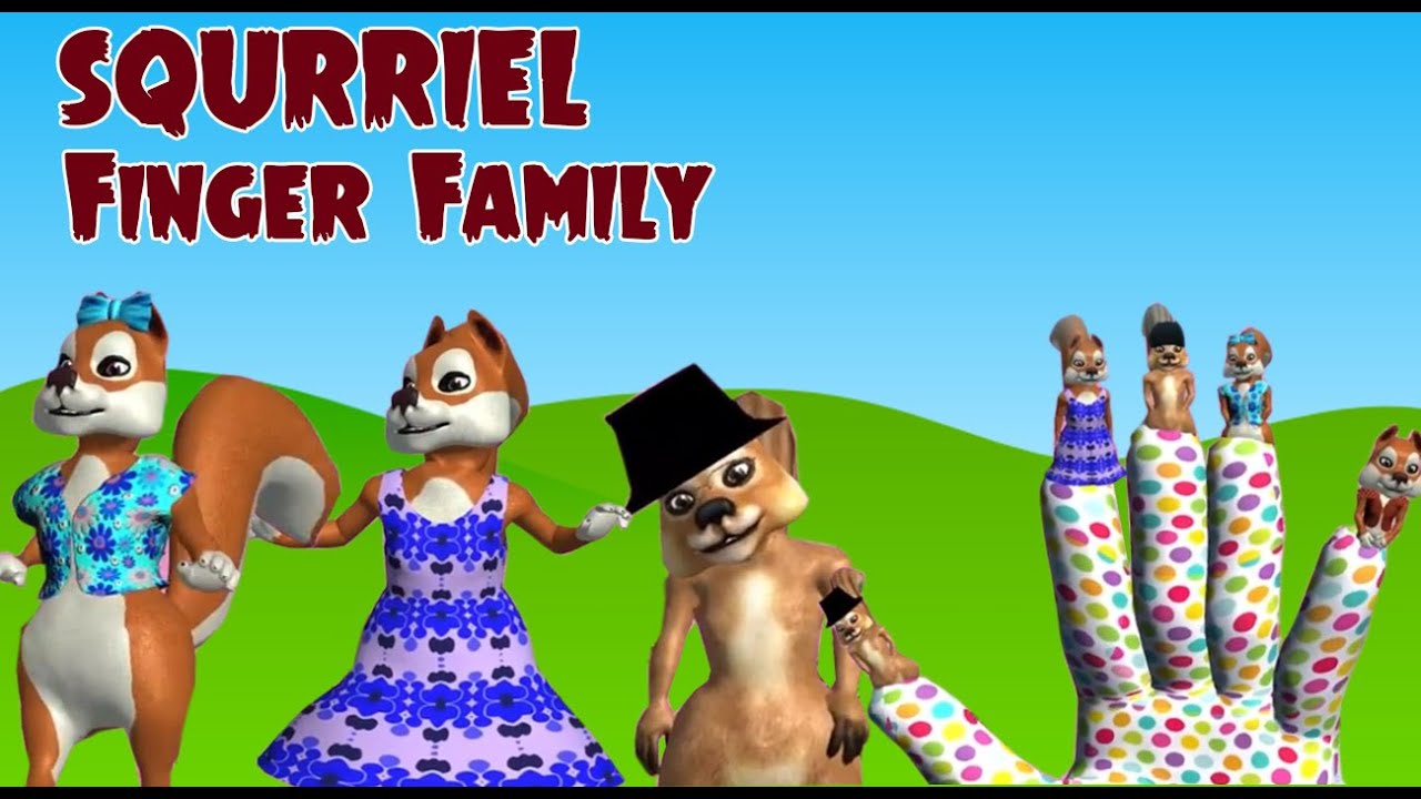 Daddy finger family nursery rhymes Squrriel family finger nursery ...