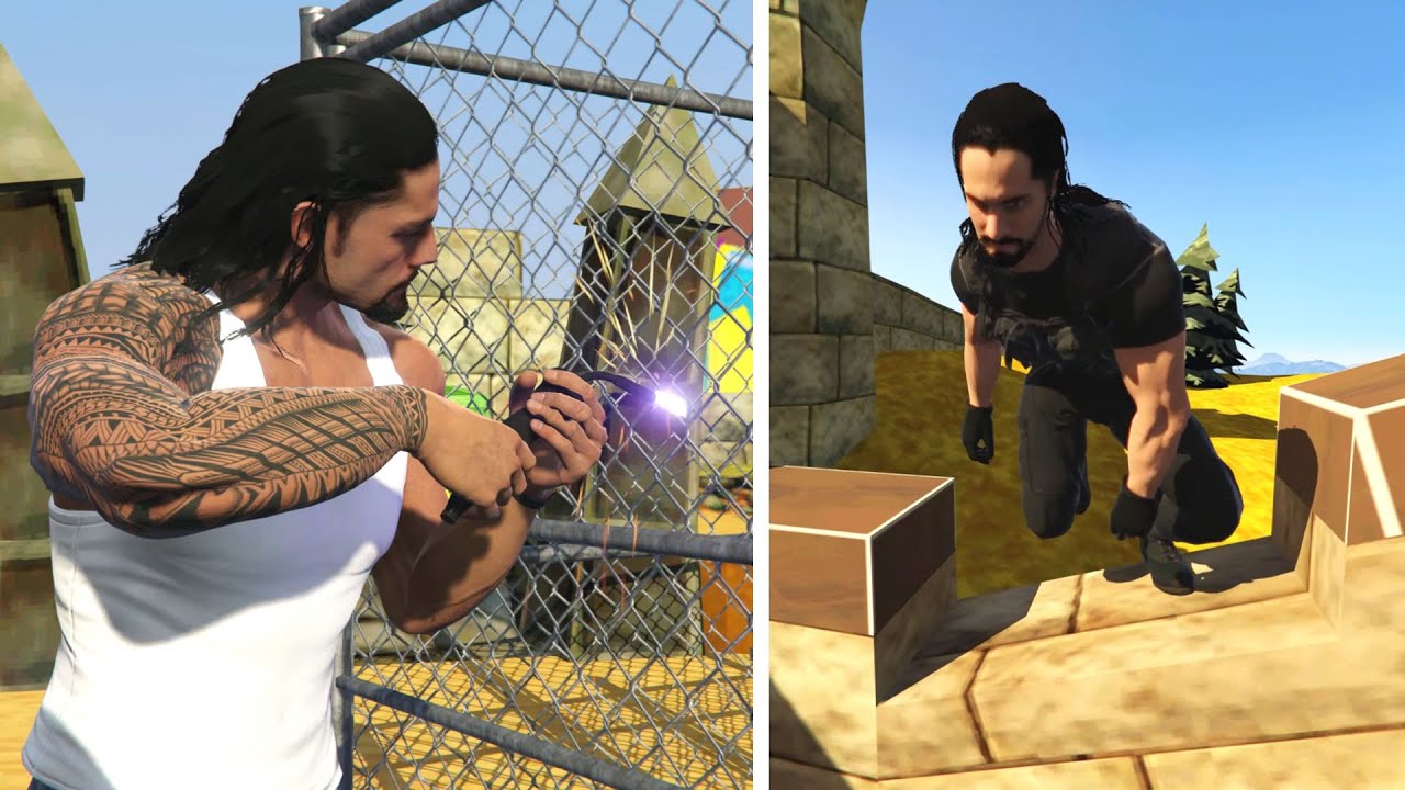 THE SHIELD RESCUE ROMAN REIGNS FROM MULTIVERSE (GTA 5 WWE MOD) - YouTube