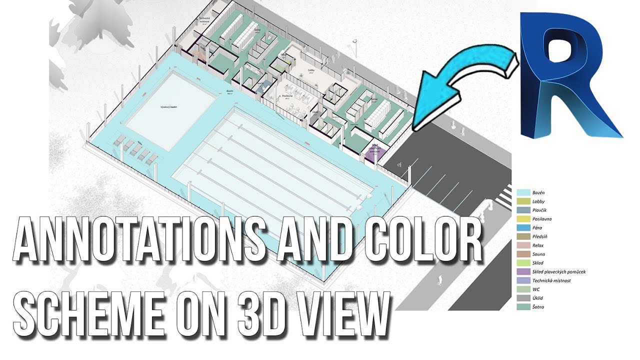 REVIT TUTORIAL - 3D AXONOMETRIC VIEW WITH ANNOTATIONS AND ROOM LEGEND ...