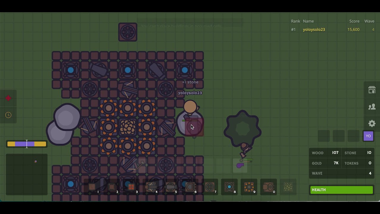 Zombs build defend survive( tower defence part 1) - YouTube