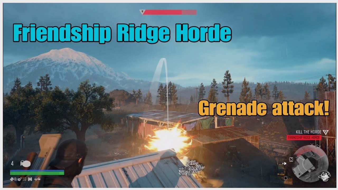 Days Gone- Friendship Ridge Horde - Grenade attack! - YouTube