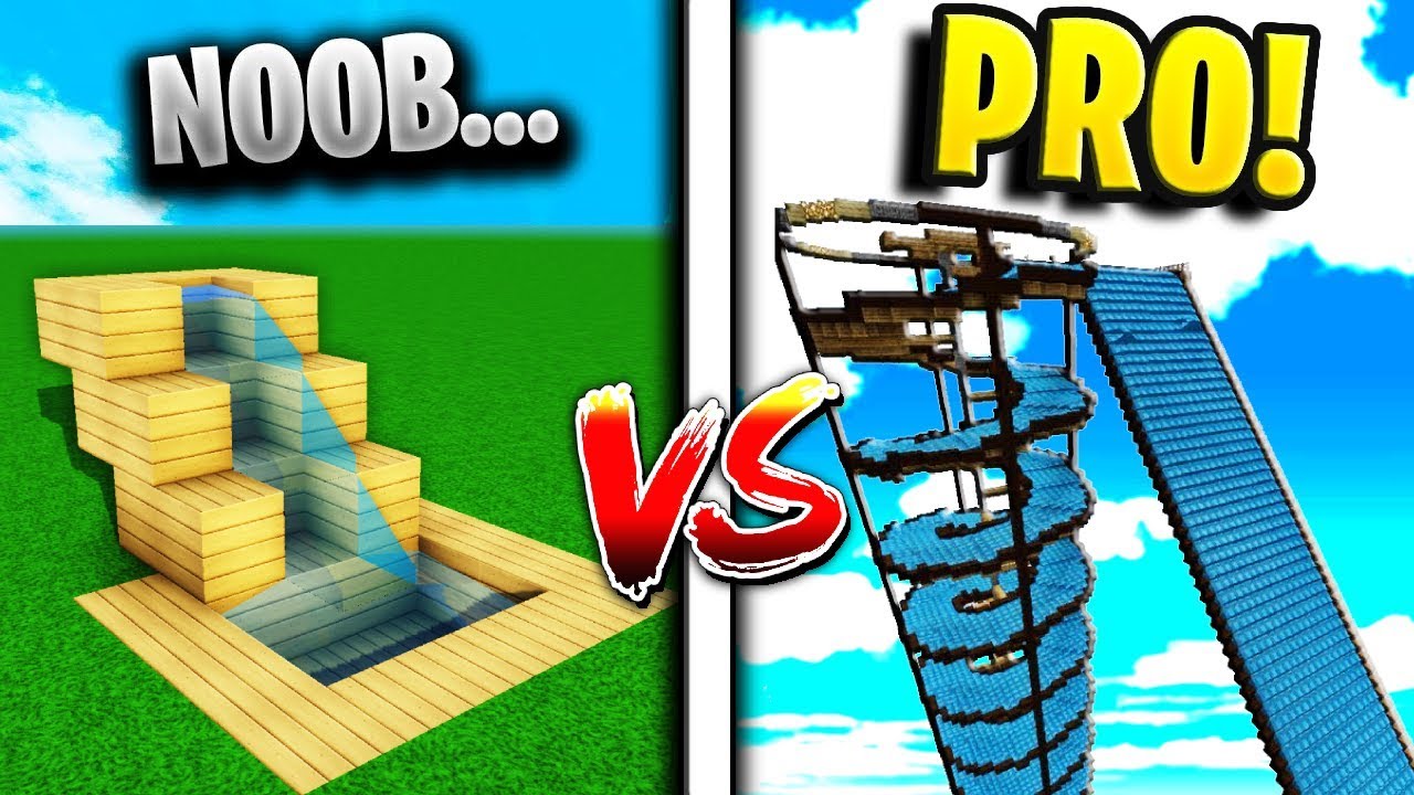 PASAMOS DE PARQUE ACUÁTICO NOOB A PARQUE ACUÁTICO PRO 🌊😱💧 EN MINECRAFT ...