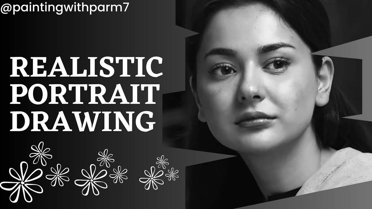 Realistic portrait drawing of Hania Amir #drawing #portrait - YouTube