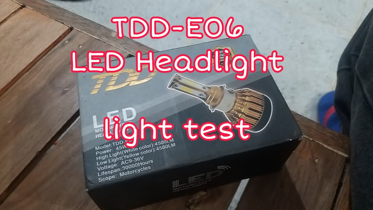 TDD-E06 LED motorcycle headlight, maliwanag ba? - YouTube