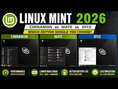 Linux Mint | Cinnamon vs MATE vs XFCE (2026) | Which Linux Mint Edition Should You Choose?