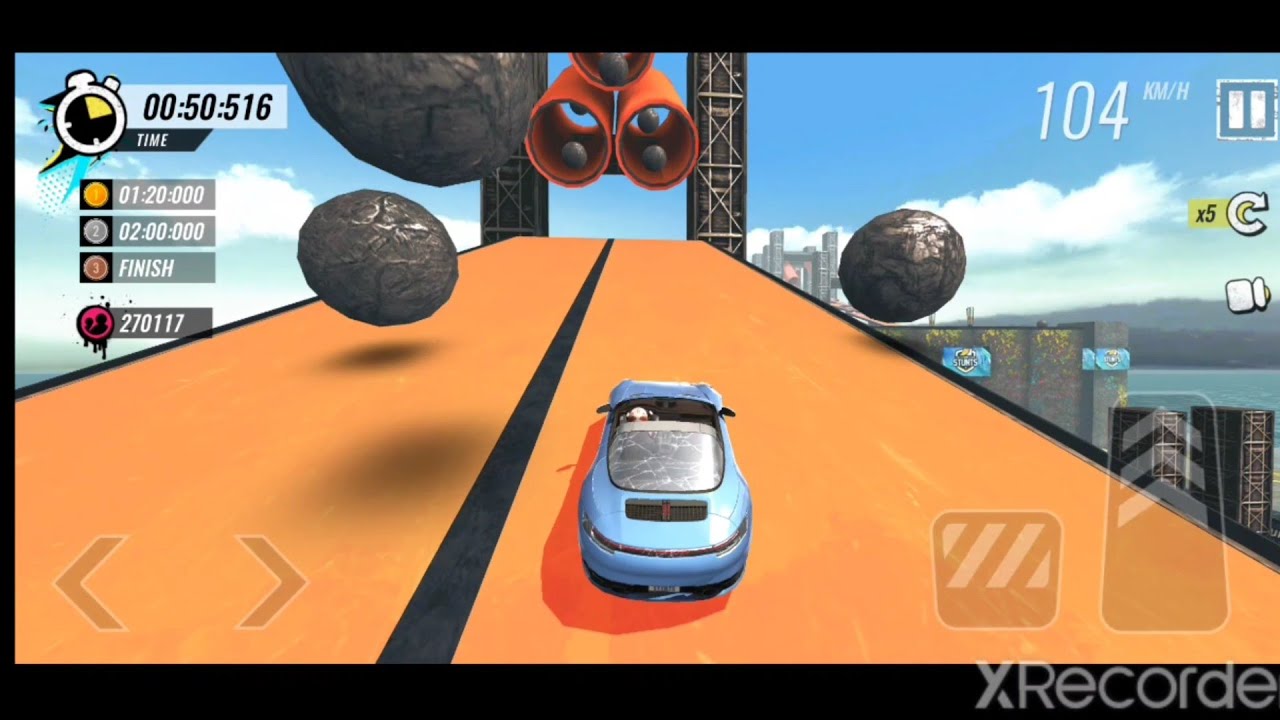 Car stunt racer, chapter 5 hardest level GamePlay, car 🚘crashes, fails ...