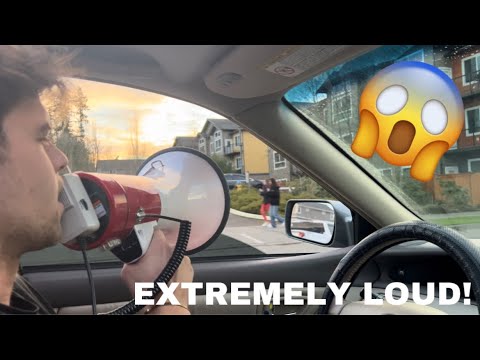 MEGAPHONE PRANK!!! (LOUD) - YouTube