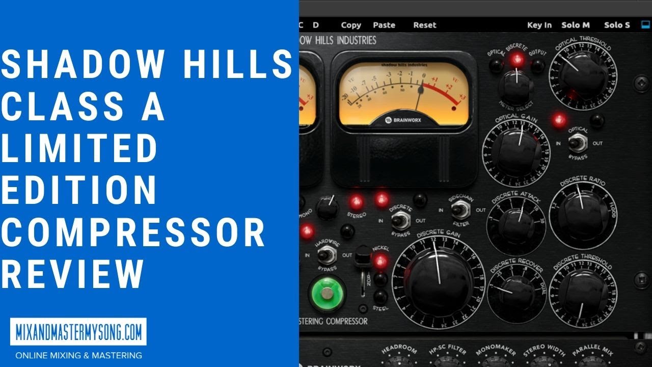 Shadow Hills Class A Limited Edition Compressor Reveiw - YouTube