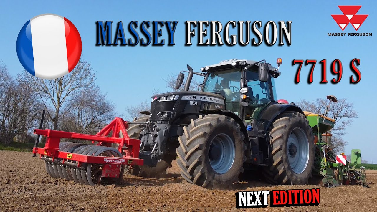 🇫🇷 MASSEY FERGUSON 7719S 🤠 NEXT EDITION au semis de lin 🌱 - YouTube
