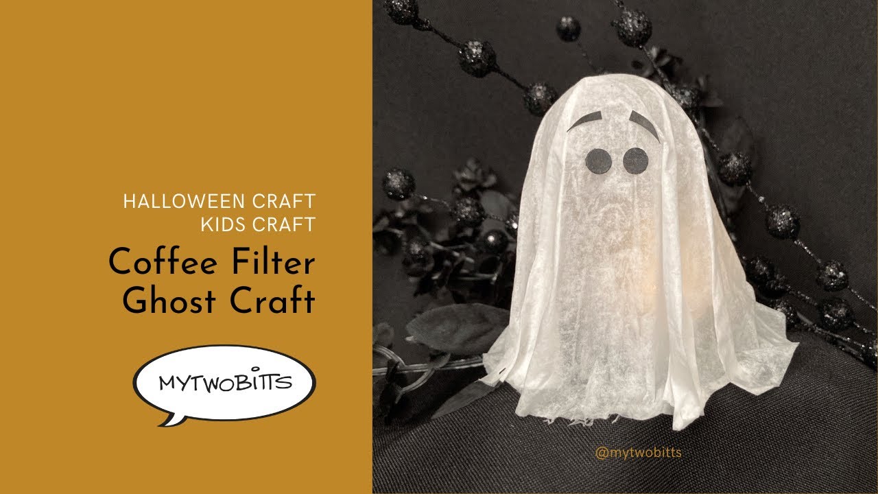Coffee Filter Ghost Craft | Halloween Craft - YouTube
