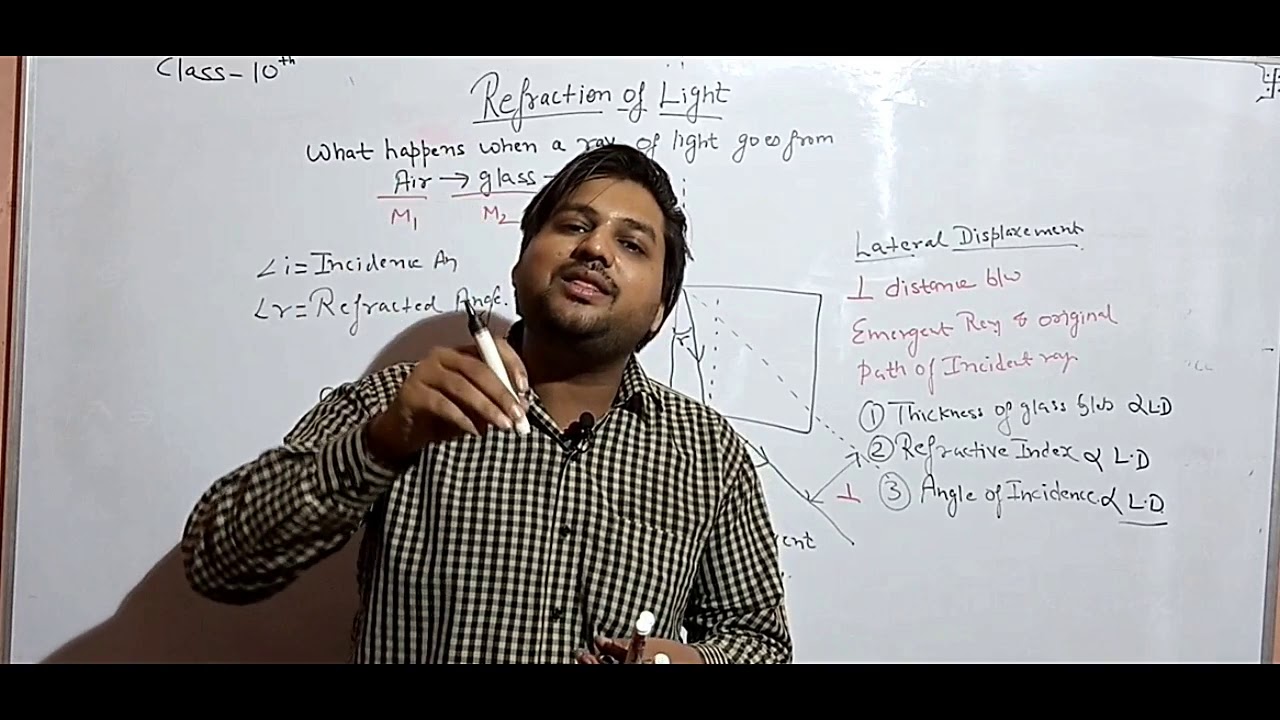 10.19 LATERAL DISPLACEMENT |EFFECTS OF REFRACTION| CLASS 10| REFRACTION ...