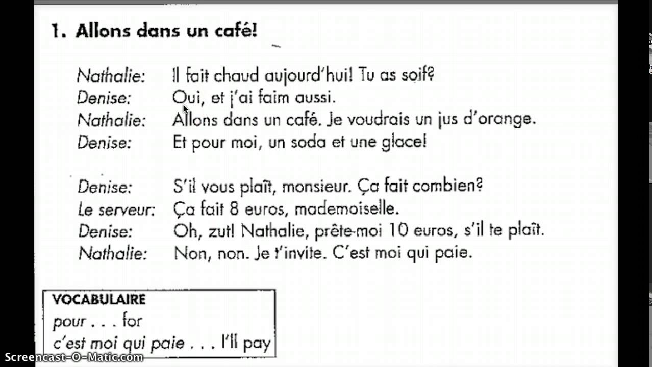 Dialogue : "au café" - YouTube