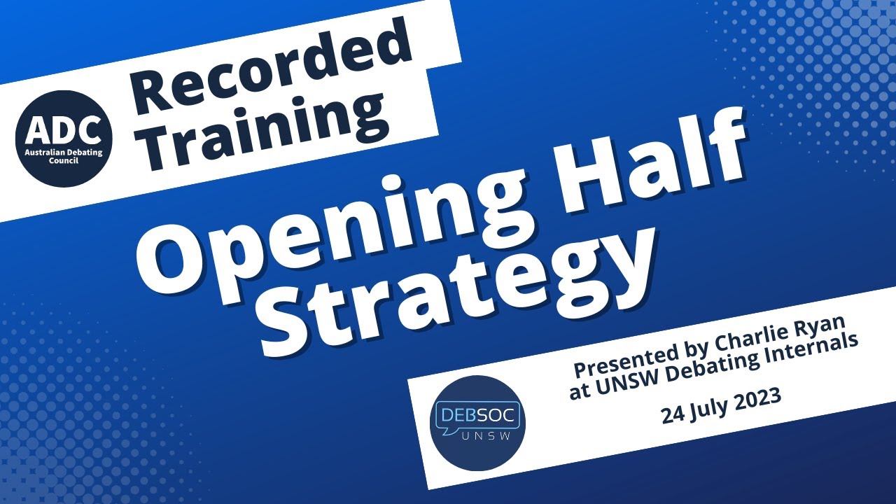 Recorded Training: Opening Half Strategy - YouTube