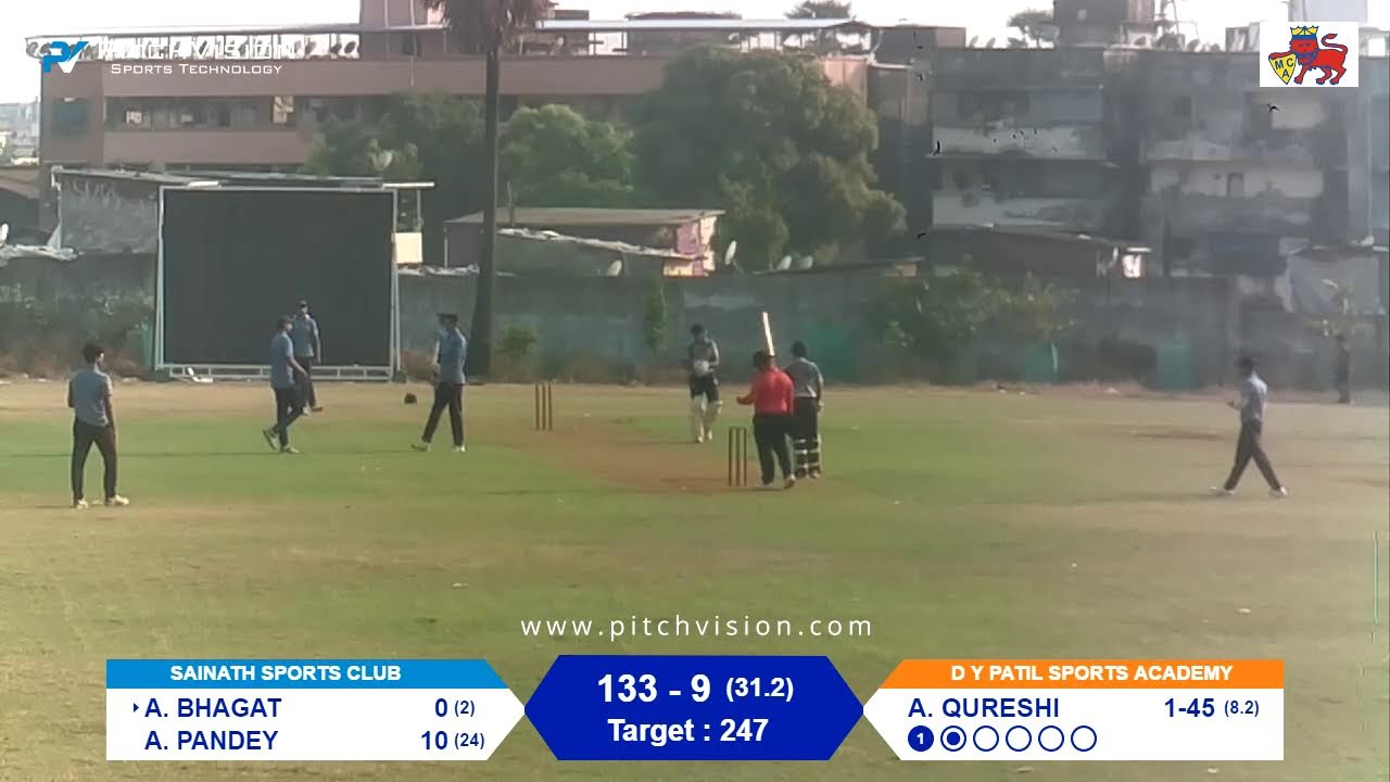 PURSHOTTAM SHIELD 2023 DY PATIL SPORTS ACADEMY VS SAINATH SPORTS CLUB ...