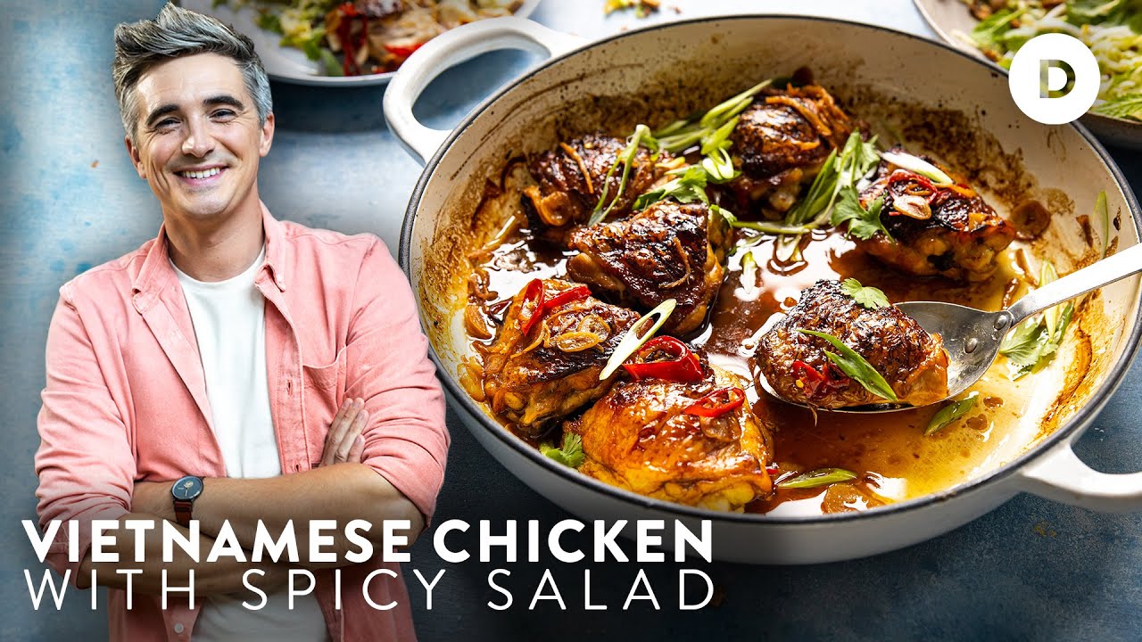 Vietnamese Chicken with Spicy Salad! - YouTube