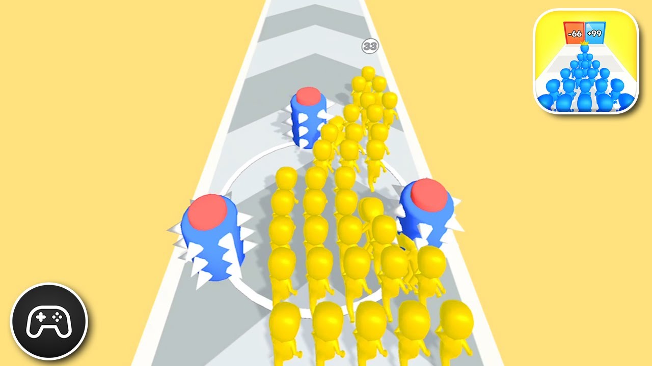 Color Run Crowd - Gameplay Walkthrough Part 12 - Puzzle Game Levels 58 ...