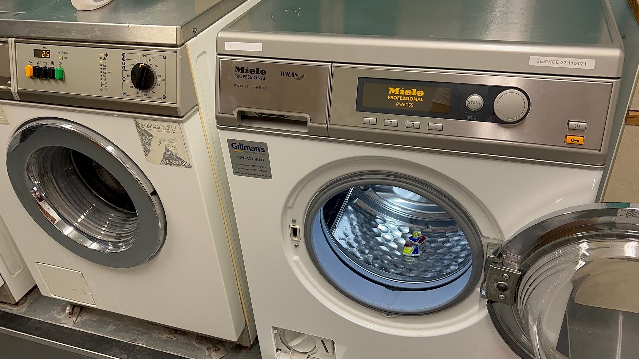 Miele washing machines - start of 95 Cotton cleaning programs - YouTube