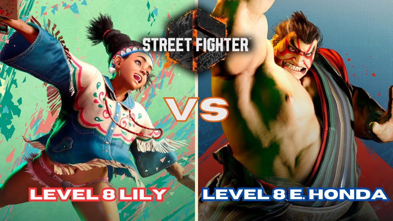 Level 8 Lily vs Level 8 E.Honda CPU Match Set (Street Fighter 6) - YouTube