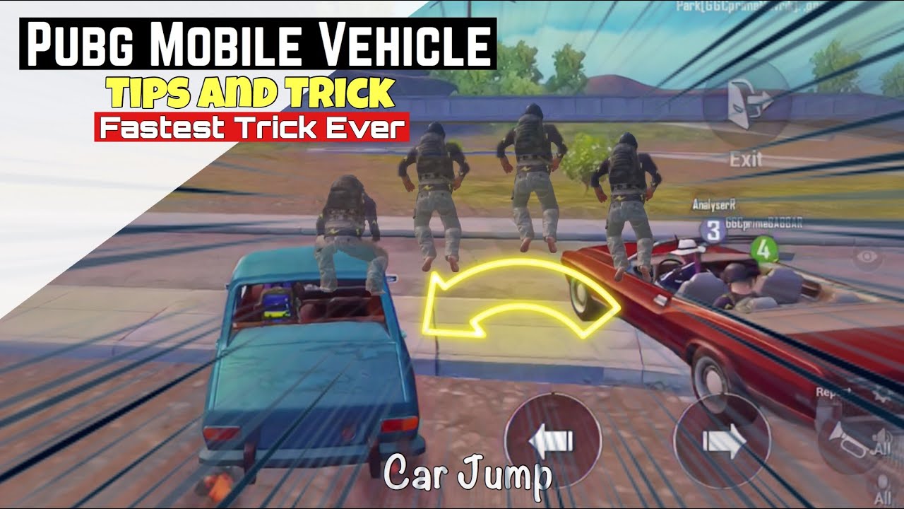 PUBG MOBILE VEHICLE TRICK / FAST CAR CHANGE TRICK / CAR SEAT SWIPE ...