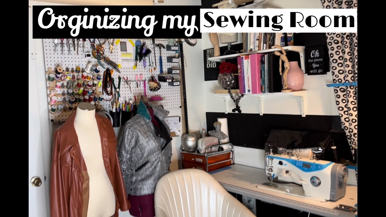 Organizing My Sewing Room!! - YouTube