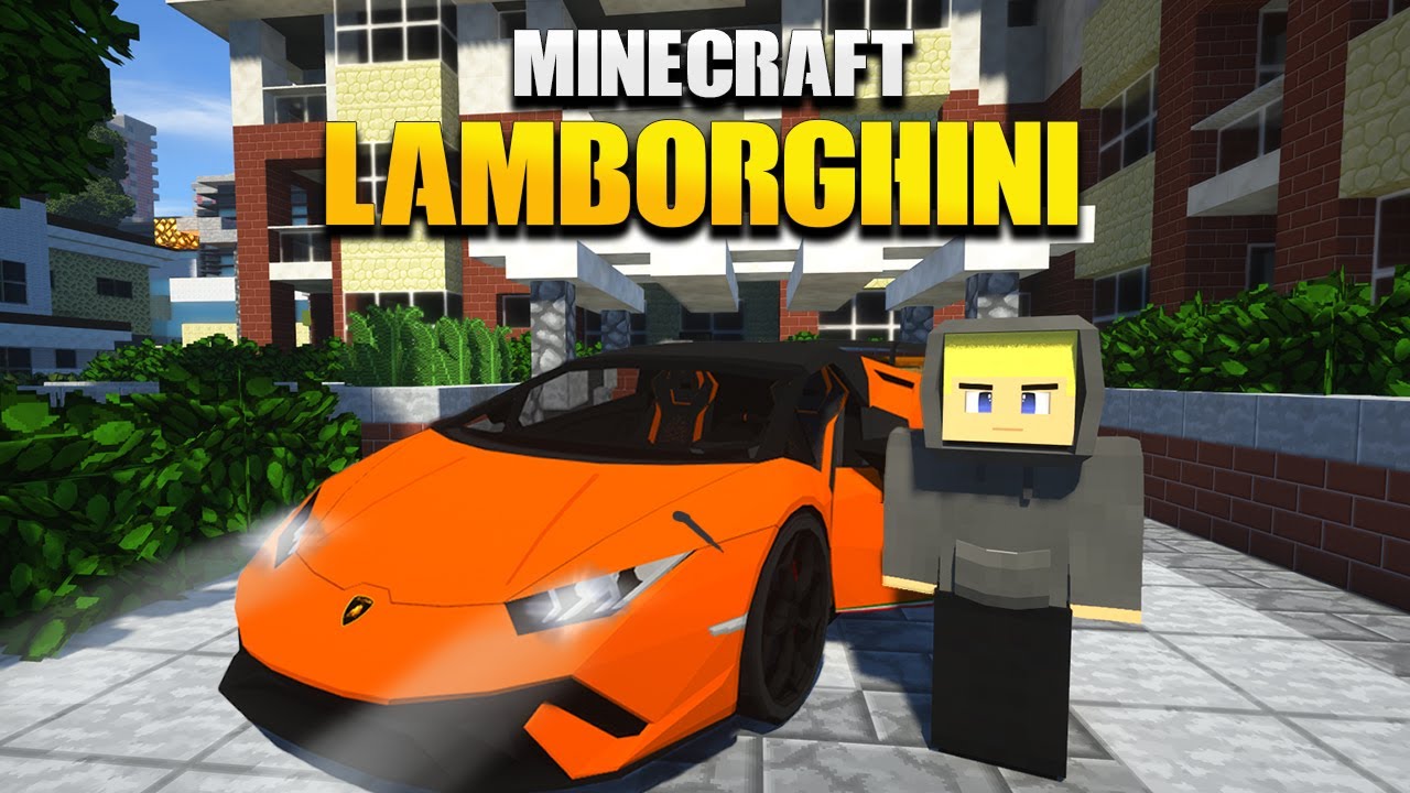 Super REAL Minecraft Lamborghini Showcase - Top speed drive - YouTube