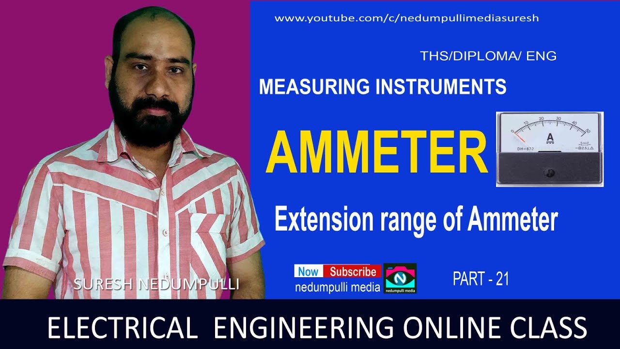 Electrical measuring instruments// ammeter// Extension range of ammeter ...