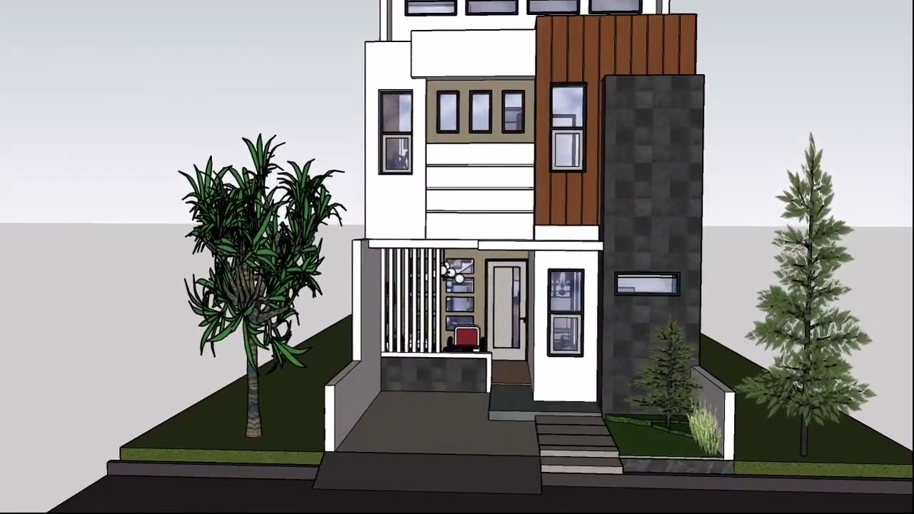 design rumah 6x15 2 lantai - YouTube