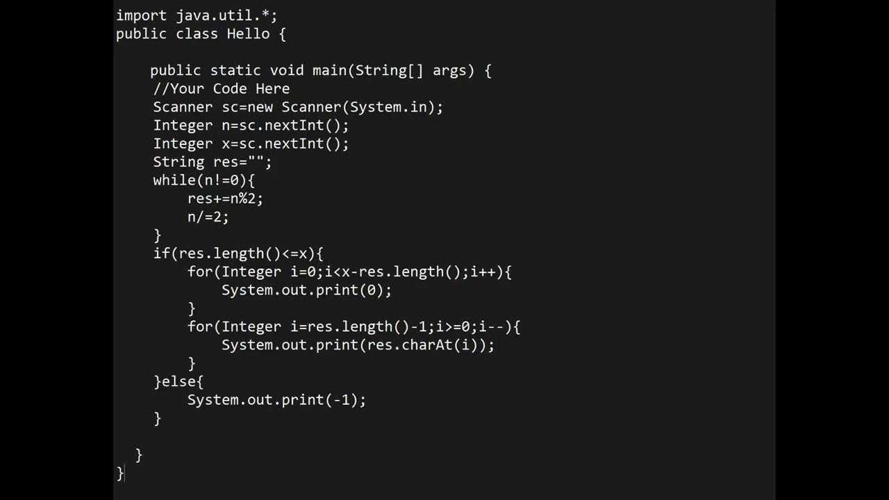 SkillRack- Daily Challenge - Binary with leading zeros (Program Id: 8838) 16-05-23 - YouTube