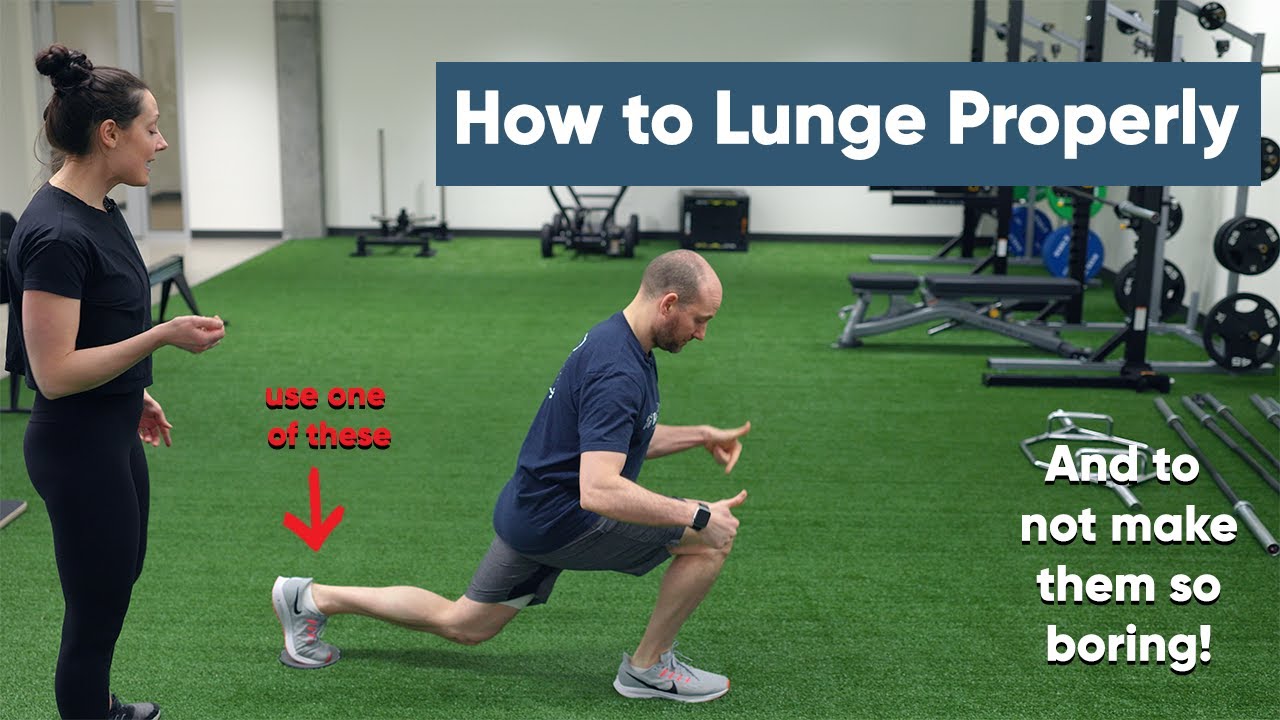Learn how to perform a lunge correctly - YouTube