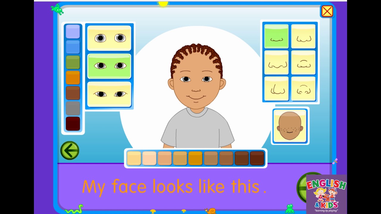 Học tiếng Anh cùng bé Video 01 Who am I Tớ là ai Body vocabulary game ...