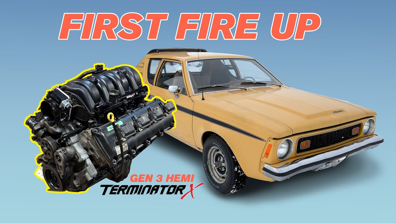 Getting our Gen 3 HEMI fired up for the first time! 1973 AMC Gremlin ...