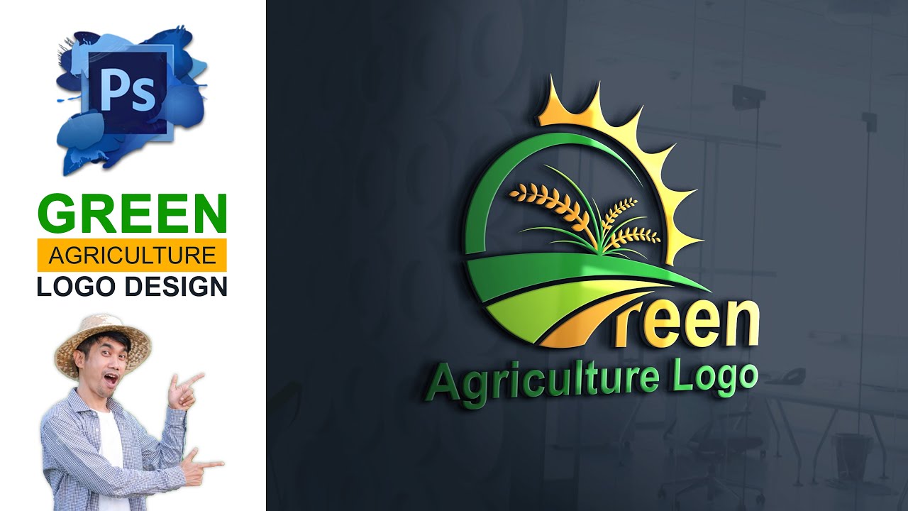 Agriculture Logo Tutorial - Free Farm Logo Design - YouTube