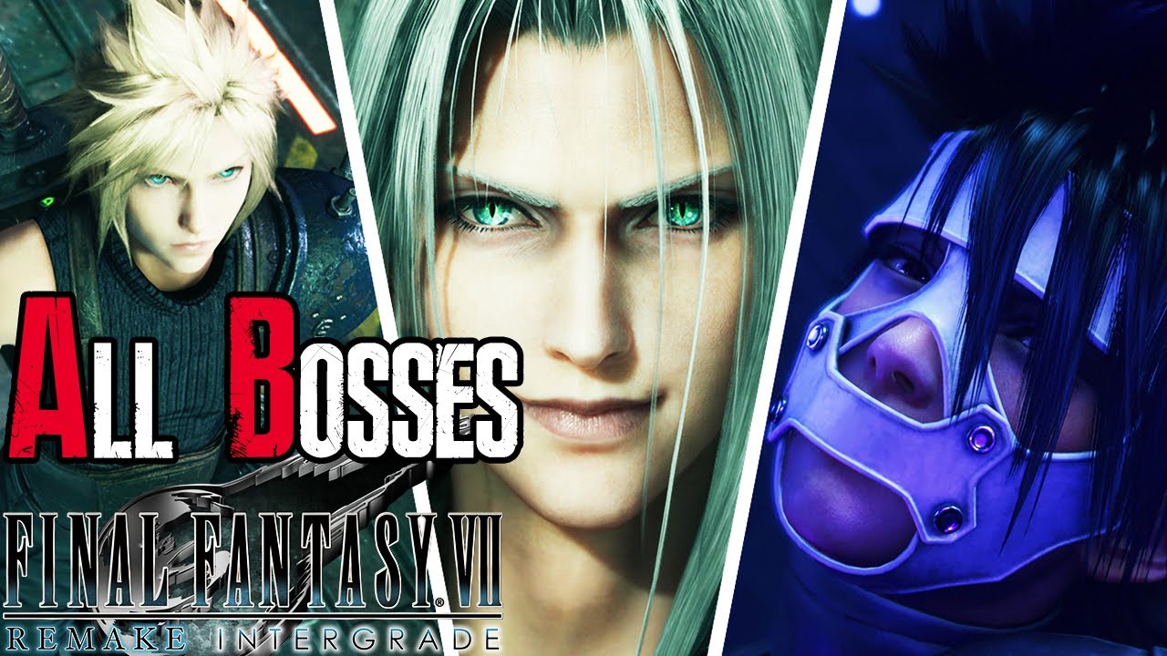 ALL BOSSES - Final Fantasy 7 Remake (PC, 4K 60FPS) - YouTube