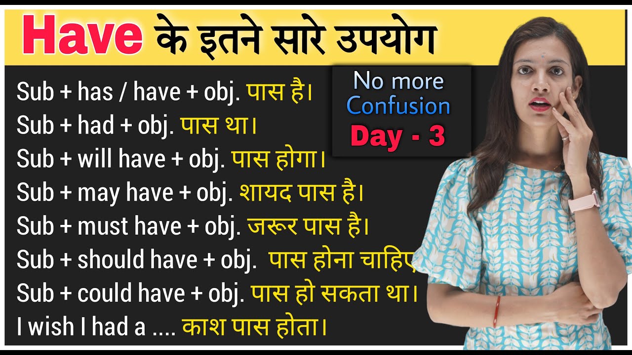 Day 3 | To have in Detail | Verb of To have in English with Practice ...