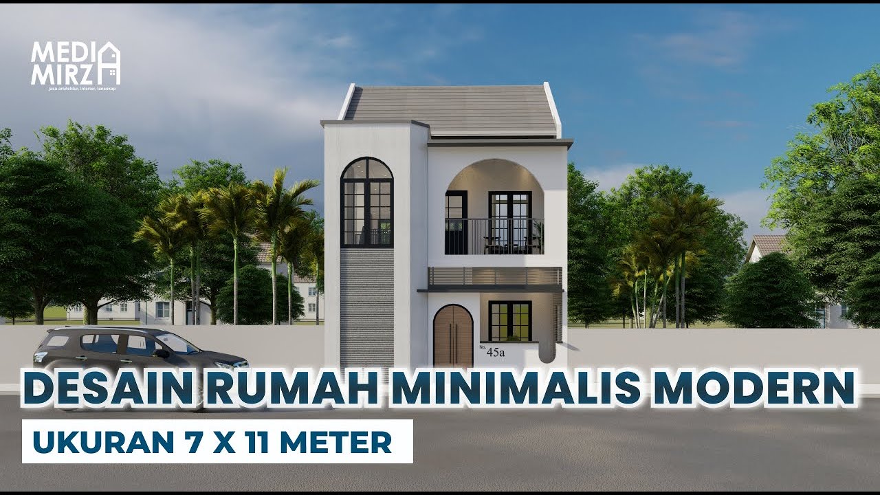 DESAIN RUMAH MINIMALIS MODERN || UKURAN 7 X 11 METER - YouTube