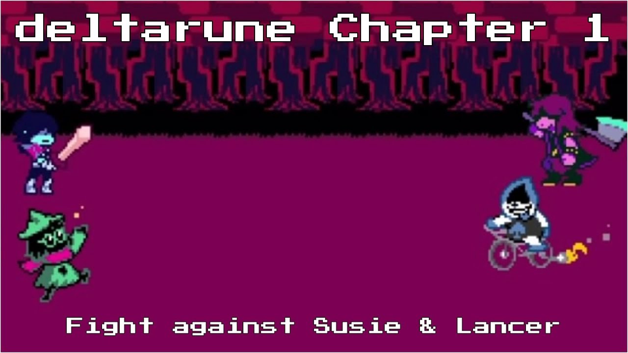 deltarune Chapter 1 "Fight against Susie and Lancer" - YouTube
