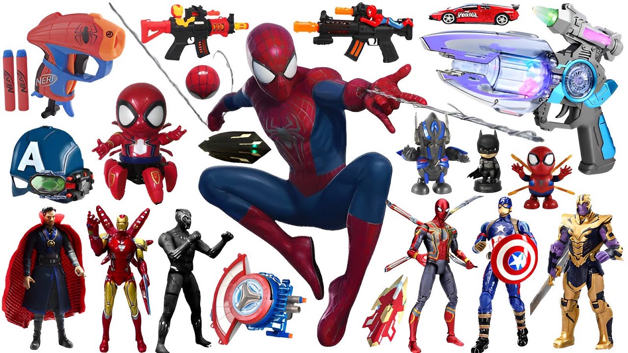 Spider-man toy set unboxing, Spider-Man toy gun ak47, popular action ...