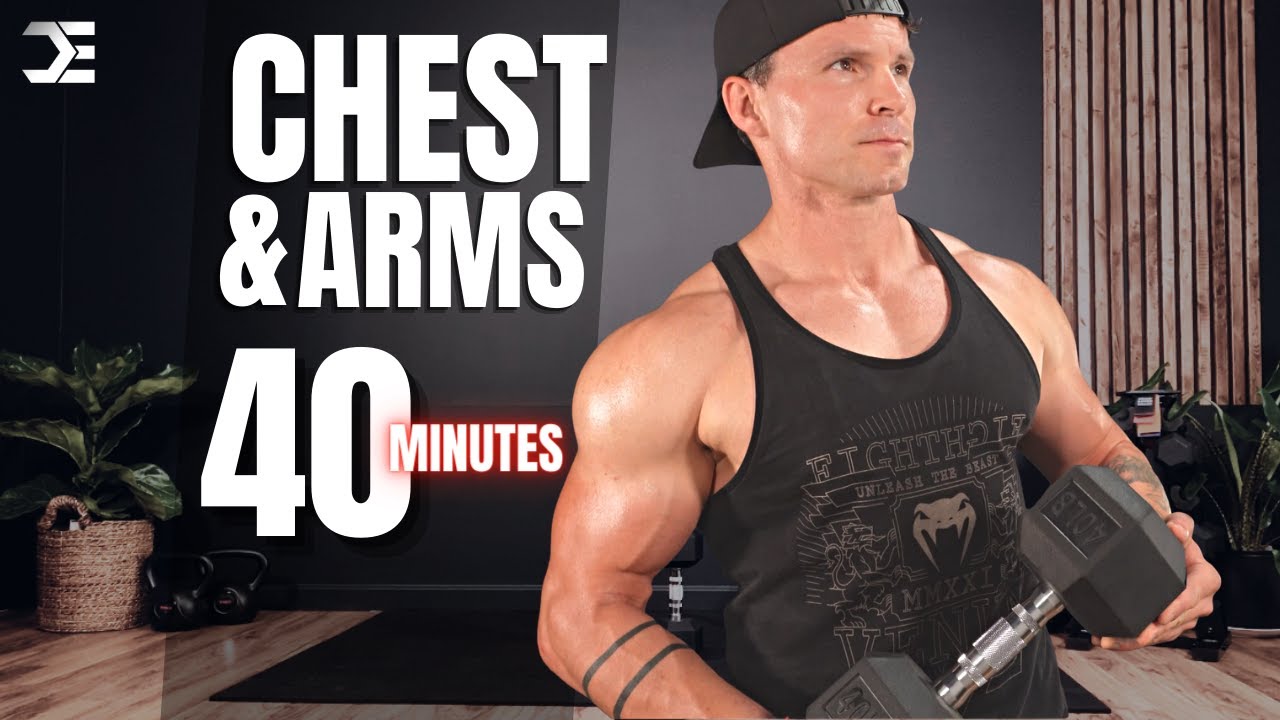 40 MIN UPPER BODY BUILD WORKOUT | CHEST & ARMS + DUMBBELLS - YouTube