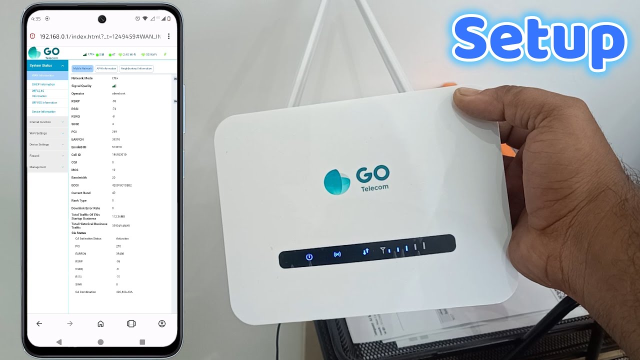 Go Telecom 5G Wifi Router Setup & Change Password - YouTube