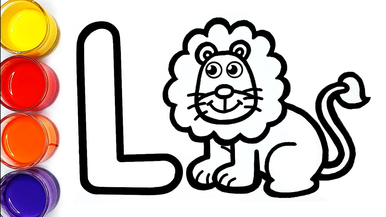Learn the ABCs: L is for Lion, Drawing And Coloring for Kids & Toddlers ...